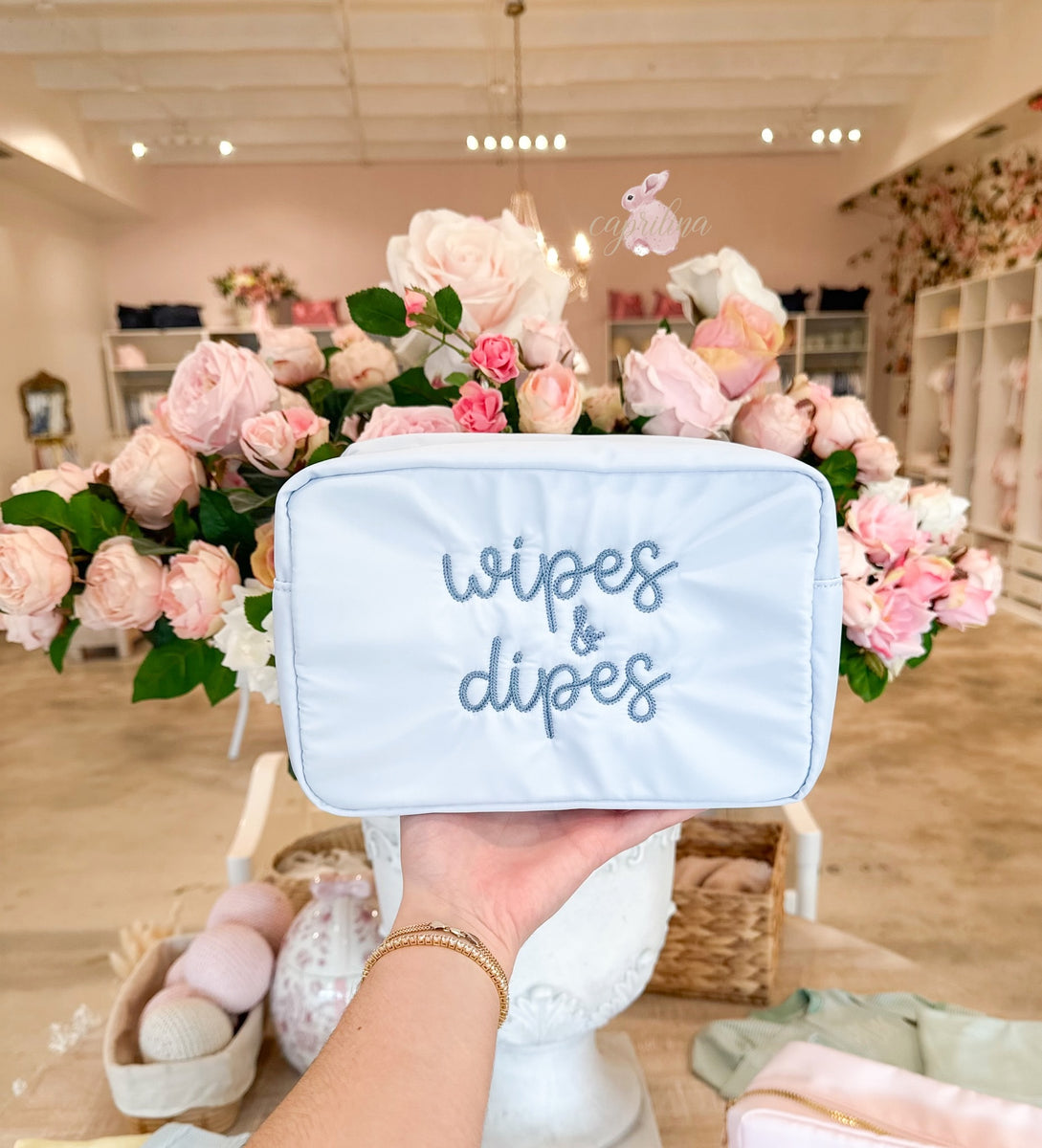 Wipes and Dipes Baby Pouch - Diaper Essentials – Caprilina
