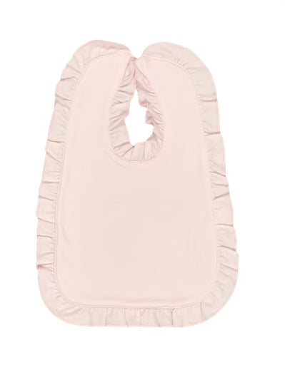 CLASSIC BABY PINK RUFFLE BIB + BURP PAD – Caprilina