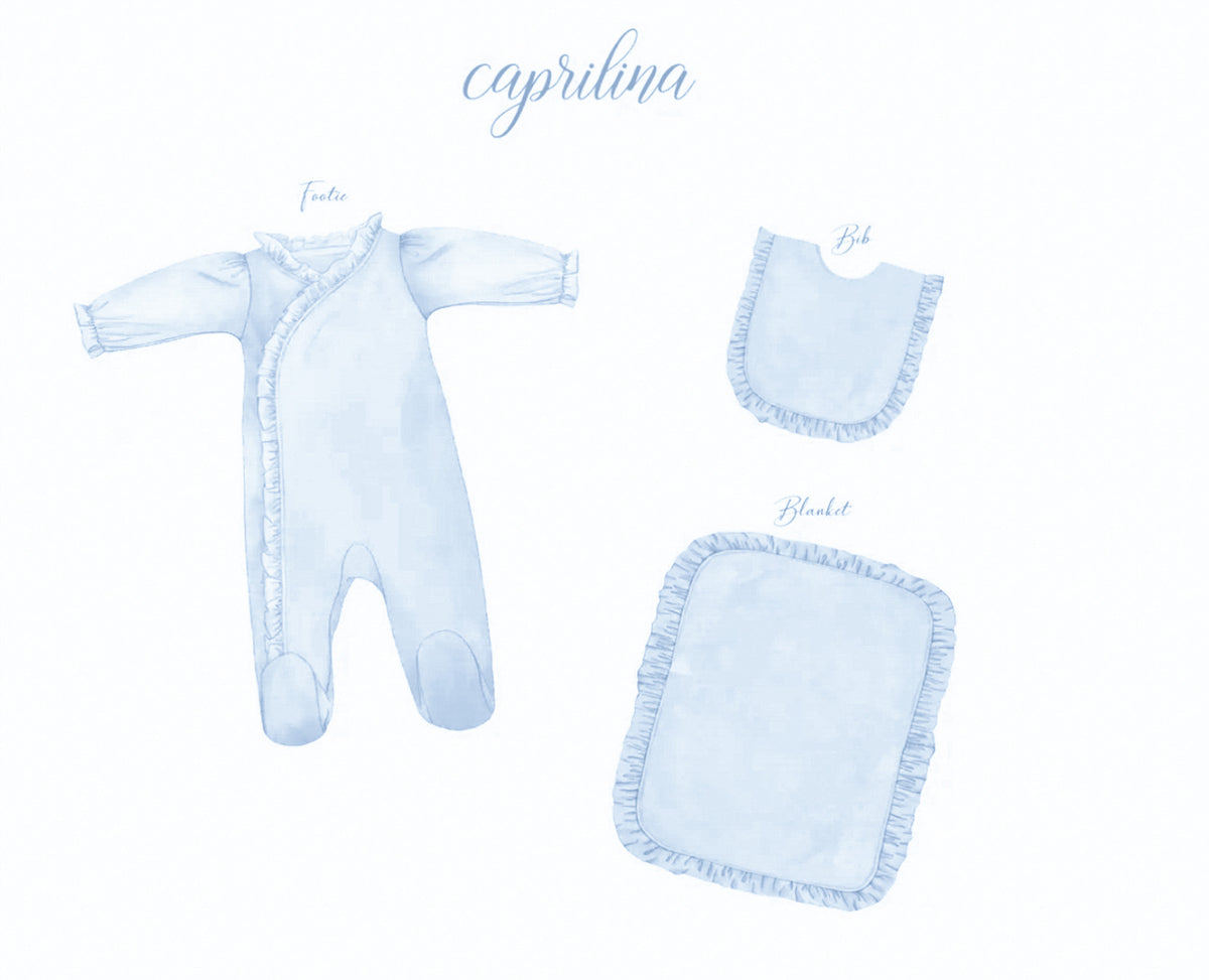 BABY BLUE RUFFLE SET – Caprilina